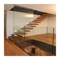 China Floating staircase with wooden tred inexpensive diy wood floating staircase tread for sale