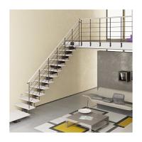 China Indoor wooden floating staircase wooden garden stairs external floating staircase for sale