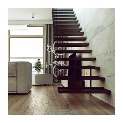 China Floating wood stair supplier wooden stair steps most popular floating marble staircase for sale