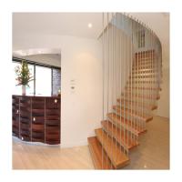 China Floating wooded staircase mono stringer staircase wood stair oak freedom style floating staircases for sale