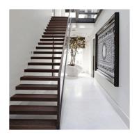 China Floating wooded staircase mono stringer staircase wood stair oak freedom style floating staircases for sale