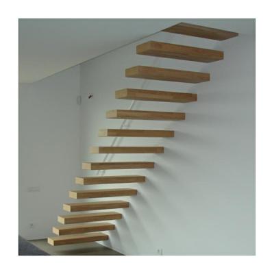 China Stairs oak steps floating stairs wooden classic marble floating staircase cost for sale