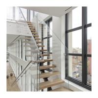 China Stairs oak steps floating stairs wooden classic marble floating staircase cost for sale