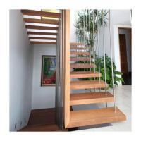 China Wooden floating stair wooden treads floating stair climbing cart for sale