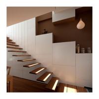 China Natural wood floating stairs with oak beech wood tread outdoor floating staircase for sale