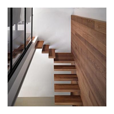 China Floating stairs wood staircase accessories used floating stairs for sale