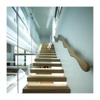 China Metal and wood floating stairs wooden exterior stair treads interior floating staircase for sale