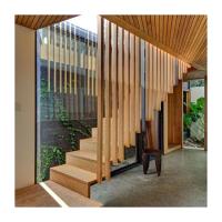 China Interior wood floating stairs designs wood treads floating staircase used for sale