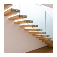 China Wood floating staircase price stair wood used factory customized floating staircase for sale