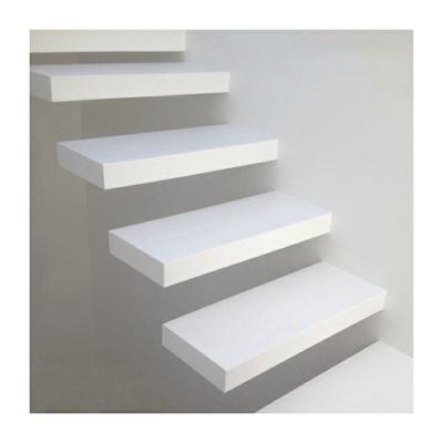 China Solid wood floating staircase design wooden step for decorative floating staircase for sale