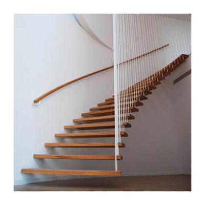 China Floating stairs with wooden steps staircase wood box tread floating stairs factory in china for sale