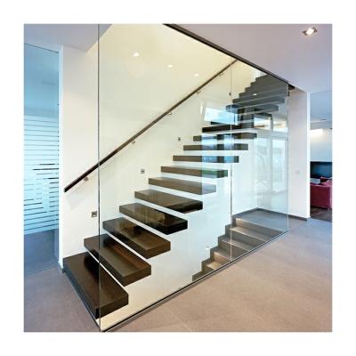 China Wood floating stairs price railing outdoor stairs wooden floating staircase designs for marble for sale