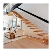 China Wood floating staircases wood staircase railing design floating stairs toronto for sale