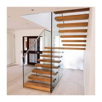 China Wood floating staircases wood staircase railing design floating stairs toronto for sale