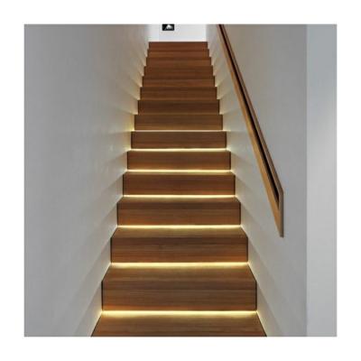 China Wood steps floating stair wanut wood stairs building floating staircase for sale