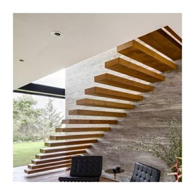 China Glass wooden floating staircase wooden tread floating staircase cost uk for sale
