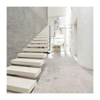 China Wooden floating indoor staircase wood cantilever staircase rustic floating stairs for sale