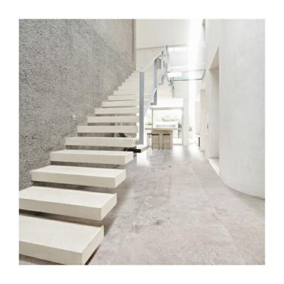 China Wooden floating indoor staircase wood cantilever staircase rustic floating stairs for sale