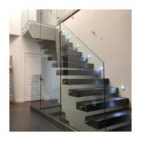 China Wooden floating indoor staircase wood cantilever staircase rustic floating stairs for sale