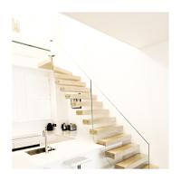 China Wooden tread floating staircase wood step staircase floating stair treads for sale