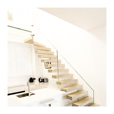 China Wooden tread floating staircase wood step staircase floating stair treads for sale