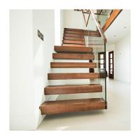 China Interior wood floating staircase white wooden floating stairs sydney for sale