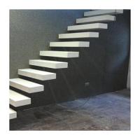 China Wood steps floating stairs wooden tread stair floating staircases for sale