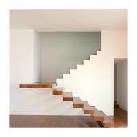 China Oak wood tread floating stairs outdoor wood steps floating stairs nz for sale