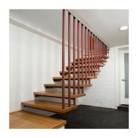 China Straight wood tread floating staircase cantilever wooden modern floating staircase for sale