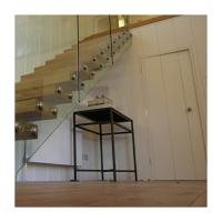 China Wood treads floating stairs modern wood for indoor use floating stairs brackets for sale