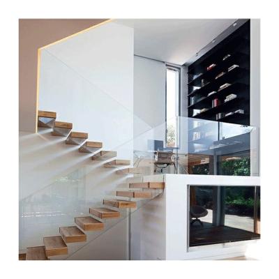China Floating steel wood staircase wood staircases floating staircase south africa for sale
