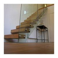 China House red oak tread stairs floating modern wood stairs floating stair railing for sale