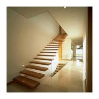 China Wood steps floating staircase wooden treads staircase painted floating stairs for sale