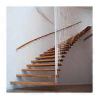 China Wooden floating staircase used wooden carpeted floating stairs for sale