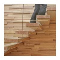 China Wooden cantilever staircase outside wood stairs floating stair system for sale