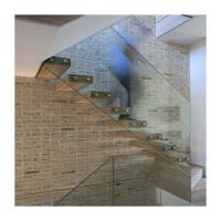 China Floating wooded staircase beautiful wood stairs cheap floating staircase for sale