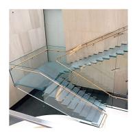 China Indoor decorative stair safety glass floating glass staircase cost for sale