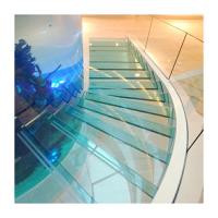 China Side mounted stringer stairs white laminated glass staircase europe glass suspension stairway design for sale