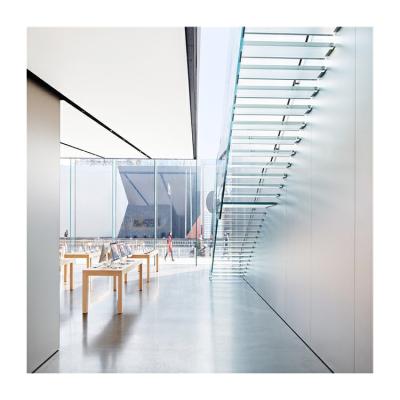 China Wire railing stairs led glass floating glass staircase for sale