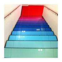 China Power coated staircase glass manufacturer glass floating stair for sale