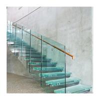 China Power coated staircase glass manufacturer glass floating stair for sale
