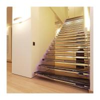 China Indoor wrought glass railing stairs prices glass railing suspension stairway for sale