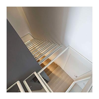 China Straight stair glass staircase toughened prefabricated glass floating staircase for sale