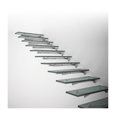 China Used circular laminated glass staircase floating glass stairs price for sale