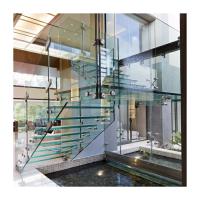 China Making stairs interior modern floating glass stairs for sale