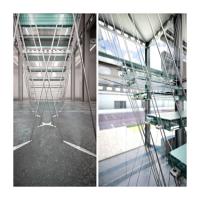 China Concealed keel stairs staircase glass railing design glass floating stairs for small houses for sale