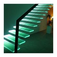 China Outdoor stairs staircase glass railing designs glass staircases floating for sale