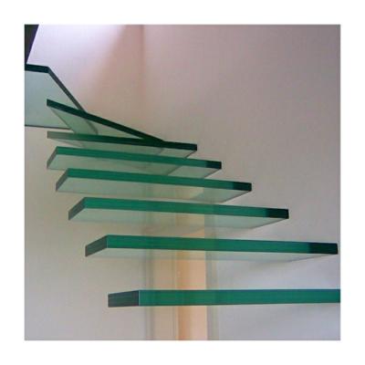 China Safety rails stairs gray glass railing staircase high pressure suspension glass stairway for sale