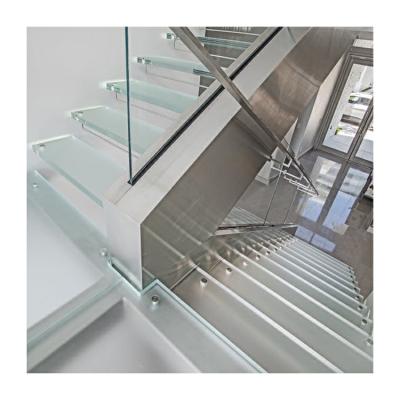 China Modern interior glass staircase made in china floating stairs glass stpes for sale