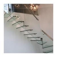 China Modern interior glass staircase made in china floating stairs glass stpes for sale